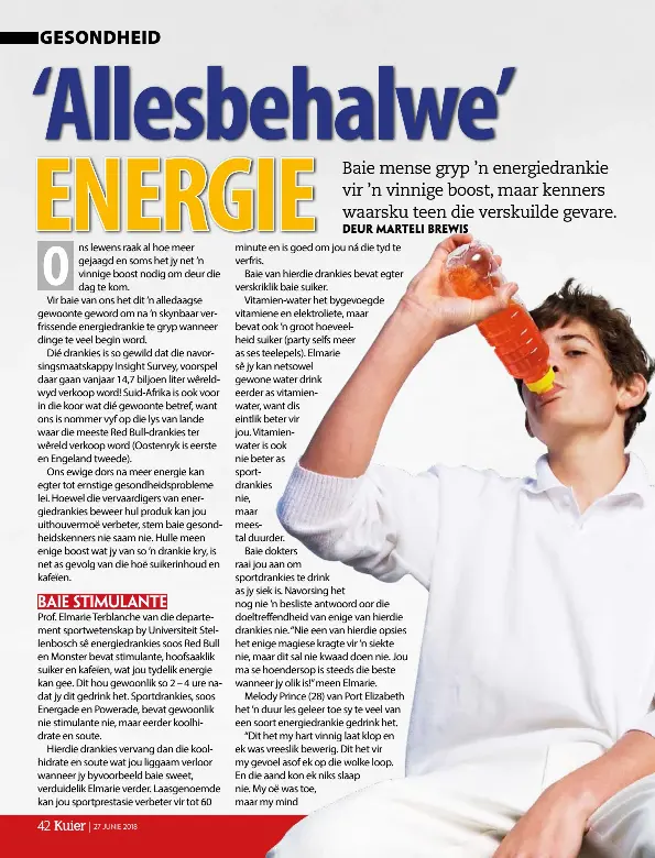 Verskuilde gevare van energiedra­nkies - PressReader