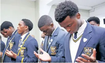 Matrics offer prayers for exams - PressReader