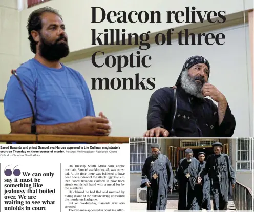 Deacon relives killing of three Coptic monks - PressReader