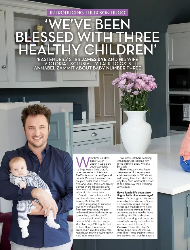 OK! JOINS Eastenders STAR JAMES BYE AND HIS WIFE VICTORIA FOR A FAMILY ...