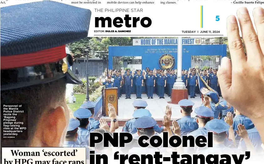 PNP colonel in ‘rent-tangay’ scheme charged - PressReader