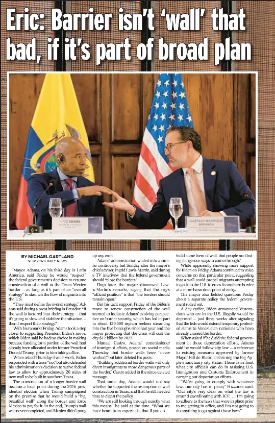 Eric: Barrier isn’t ‘wall’ that bad, if it’s part of broad plan - PressReader