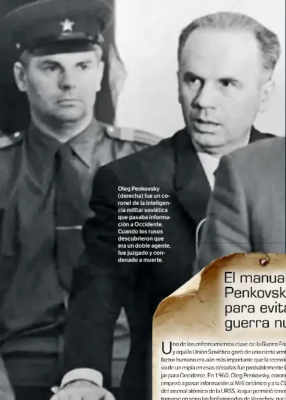 El manual del espía Penkovsky fue clave para evitar una guerra nuclear ...
