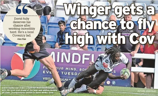 Winger gets a chance to fly high with Cov - PressReader