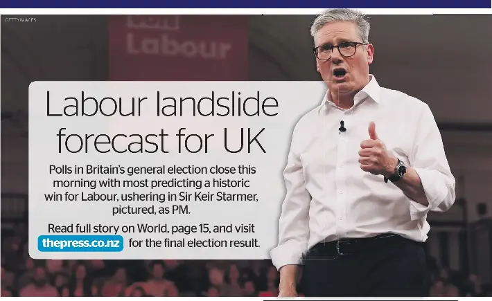 Labour landslide forecast for UK - PressReader