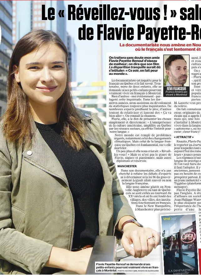 Le « Réveillez-vous ! » salutaire de Flavie Payette-renouf - PressReader