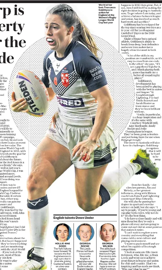 Goldthorp is hot property whatever the rugby code - PressReader