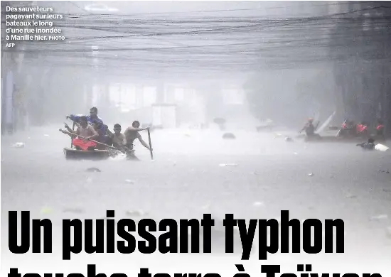 Un puissant typhon touche terre à Taïwan - PressReader