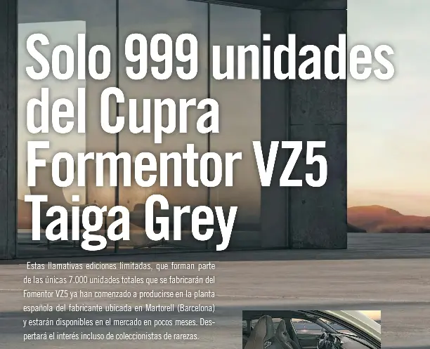 Solo 999 unidades del Cupra Formentor VZ5 Taiga Grey - PressReader