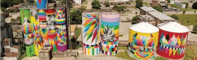 From empty silos to art: Massive mural project brings bright spot to ...