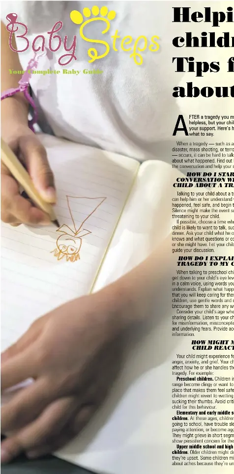 Helping children cope: Tips for talking about tragedy - PressReader