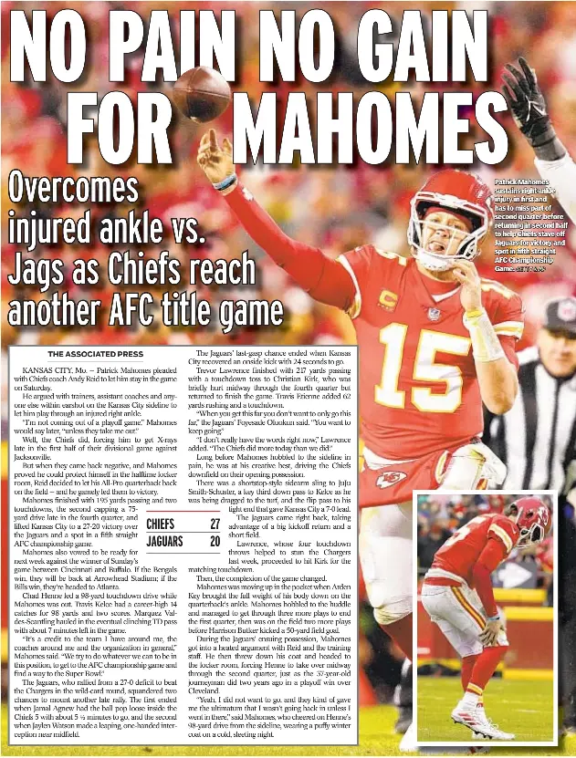 60NO PAIN NO GAIN FOR MAHOMES - PressReader