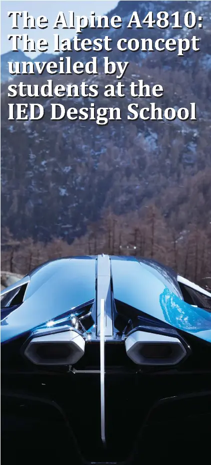 The Alpine A4810: The latest concept unveiled by students at the IED ...