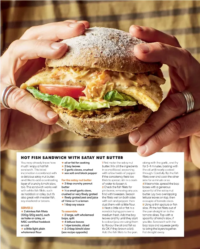 HOT FISH SANDWICH WITH SATAY NUT BUTTER - PressReader