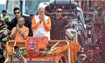 Thousands line streets for PM’s roadshow in Varanasi - PressReader