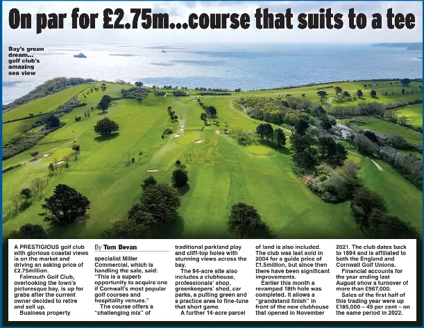 On par for £2.75m...course that suits to a tee - PressReader