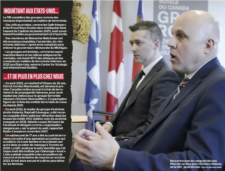 Extrémiste­s dans la mire de la GRC - PressReader