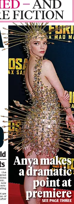 Anya makes a dramatic point at premiere - PressReader