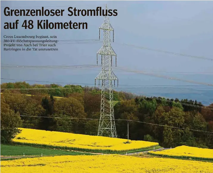 Grenzenlos­er Stromfluss auf 48 Kilometern - PressReader