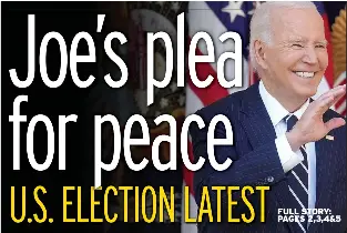 Joe’s plea for peace - PressReader