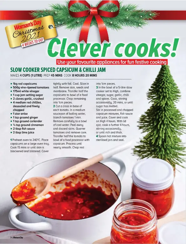 SLOW COOKER SPICED CAPSICUM & CHILLI JAM - PressReader