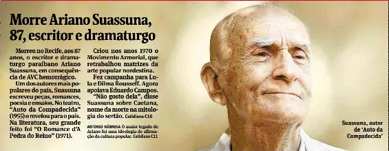 Morre Ariano Suassuna, 87, escritor e dramaturgo - PressReader