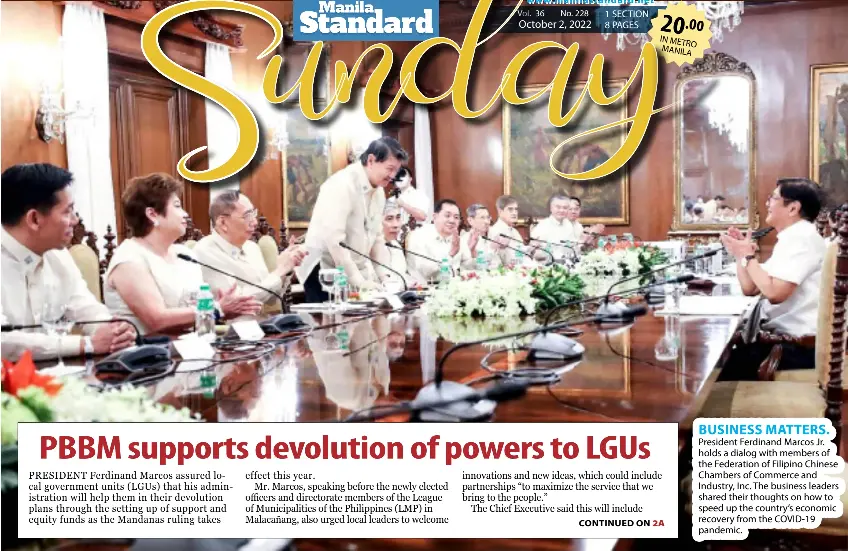 PBBM supports devolution of powers to LGUs - PressReader