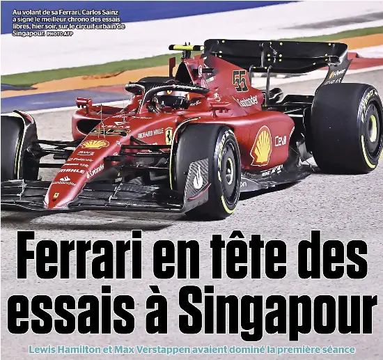 Ferrari en tête des essais à Singapour - PressReader