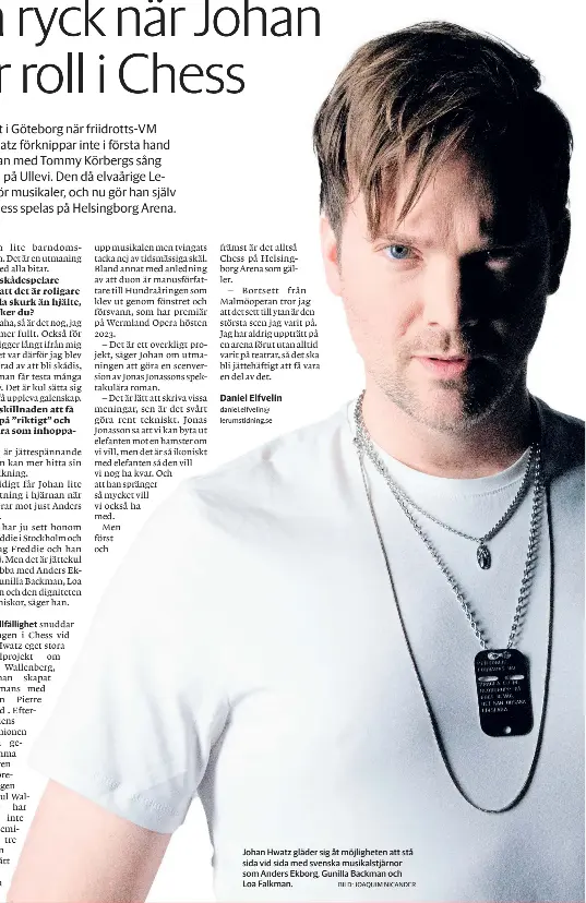 Snabba ryck när Johan fick stor roll i Chess - PressReader