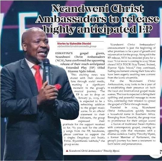 Ncandweni Christ Ambassador­s to release highly anticipate­d EP - PressReader