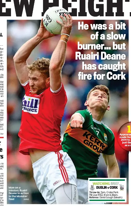 REBEL HITTING NEW HEIGHTS Deane never played for the county minors ...
