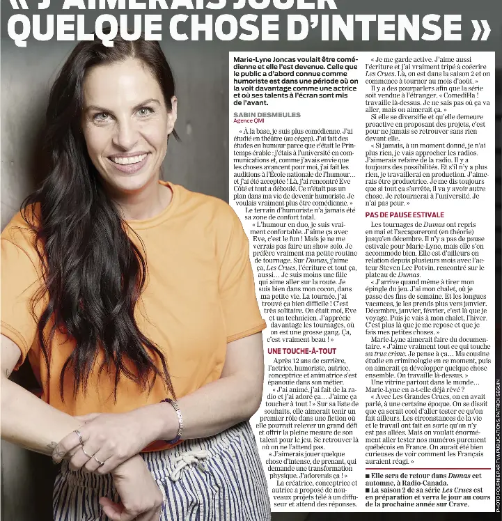 « J’AIMERAIS JOUER QUELQUE CHOSE D’INTENSE » | Le Journal de Montreal ...