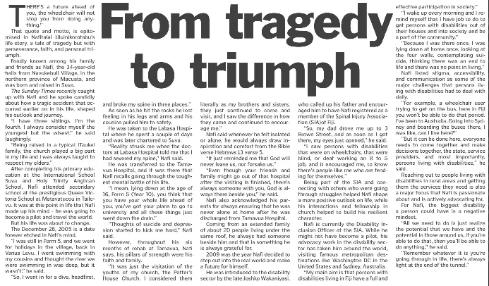 From tragedy to triumph - PressReader