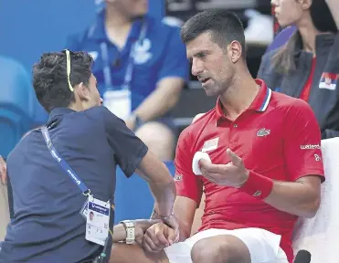 Australian Open fears for Djokovic as wrist injury flares up in Perth defeat - PressReader