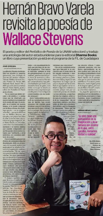 Hernán Bravo Varela revisita la poesía de Wallace Stevens - PressReader