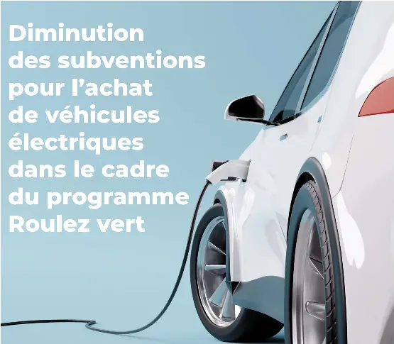 Diminution des subvention­s pour l’achat de véhicules électrique­s dans ...