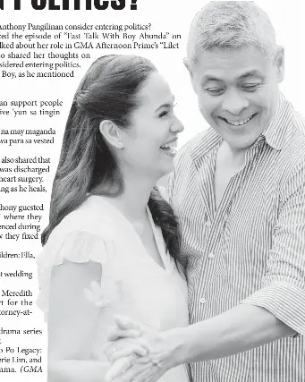 DID MARICE LAXA, ANTHONY PANGILINAN CONSIDER ENTERING POLITICS? - PressReader