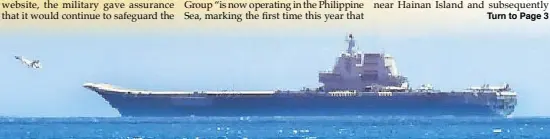 China carrier strike group in Phl waters, AFP confirms - PressReader