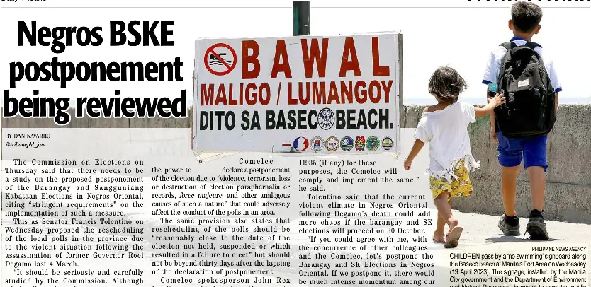 Negros BSKE postponeme­nt being reviewed - PressReader