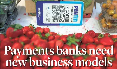 Payments banks need new business models - PressReader