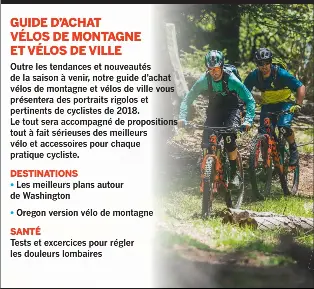 GUIDE D’ACHAT VÉLOS DE MONTAGNE ET VÉLOS DE VILLE - PressReader
