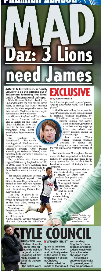 MAD Daz: 3 Lions need James - PressReader