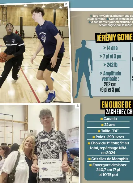 À 14 ANS, UN GÉANT DE7PI3PO RÊVE DE LA NBA - PressReader