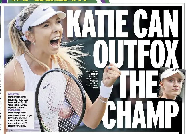 KATIE CAN OUTFOX THE CHAMP - PressReader