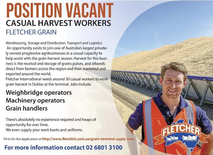 Position Vacant CASUAL HARVEST WORKERS - PressReader