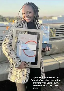 Sephelane’s Basothoins­pired architectu­ral design nets her top prize ...