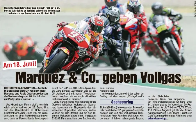 Marquez & Co. geben Vollgas - PressReader