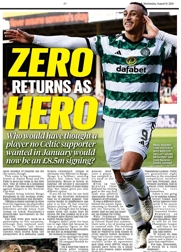 ZERO RETURNS AS HERO - PressReader