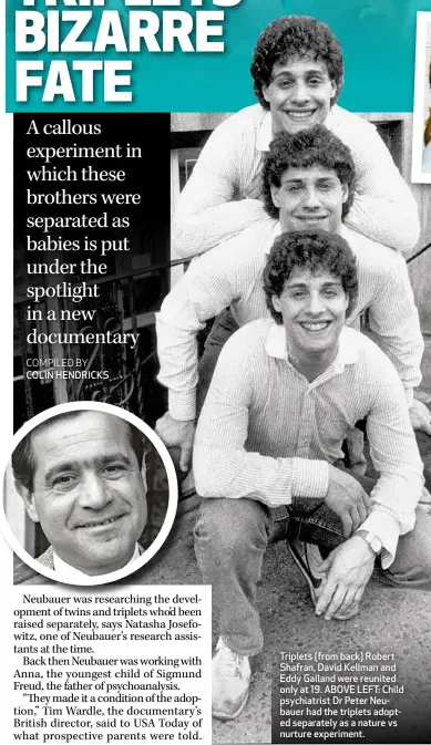 US triplets in callous experiment - PressReader