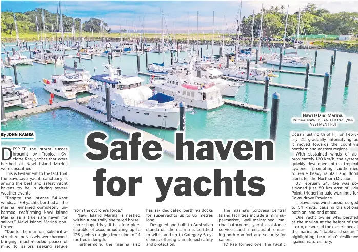 Safe haven for yachts - PressReader
